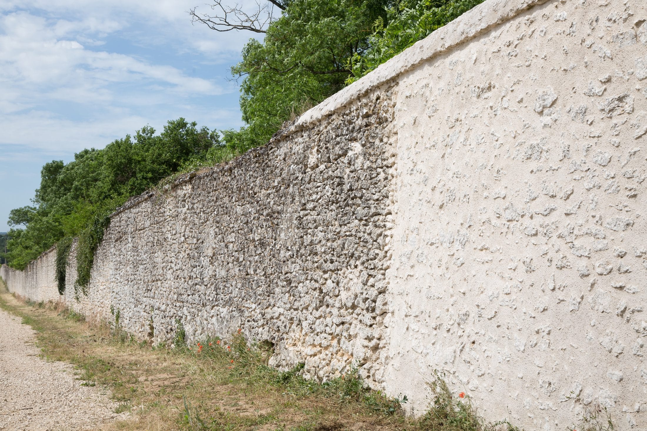 Restoration of the estate's enclosure wall by an insertion site ...